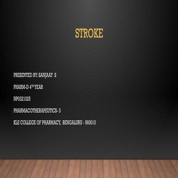 Stroke case presentation in soap format. | PPTX