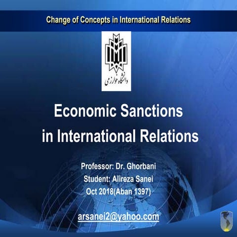 Economic Sanctions in International Relations | PPTX