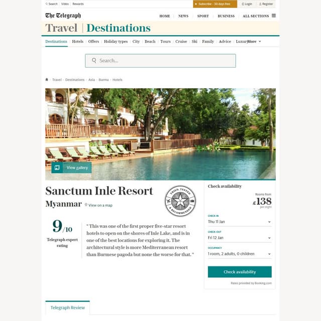 My Magical Myanmar Includes Sanctum Inle Resort's Newly Launched Sagar ...