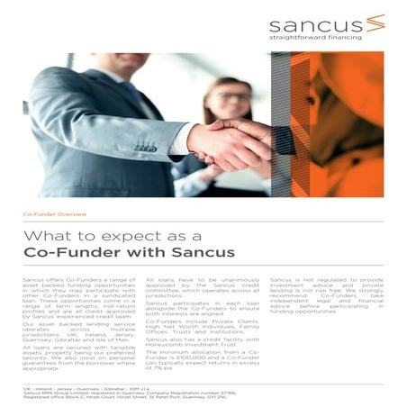 Sancus Co-Funder Brochure | PDF