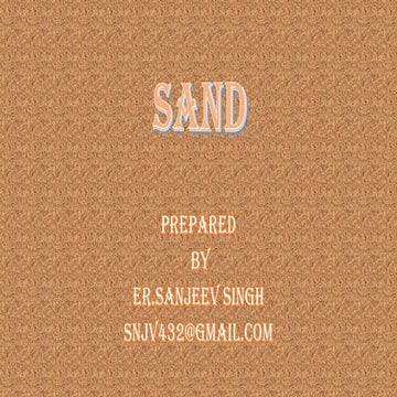 Sand | PDF