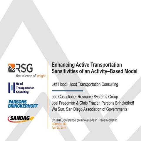 SANDAG Active Transportation Model Enhancements | PDF
