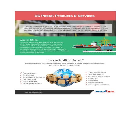 US Postal Products & Services | PDF