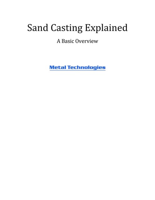 Sand Casting | PPT