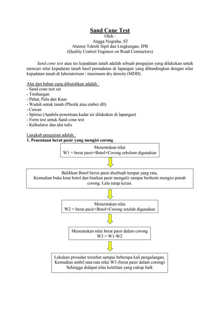 Tes core drill pada pekerjaan jalan aspal | PDF