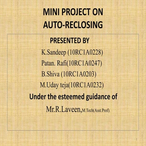 auto-reclosure | PPTX