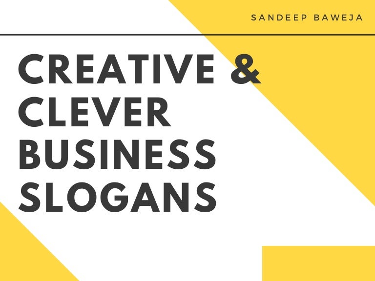 Creative And Clever Business Slogan Examples Creative And Clever Business Slogan Examples