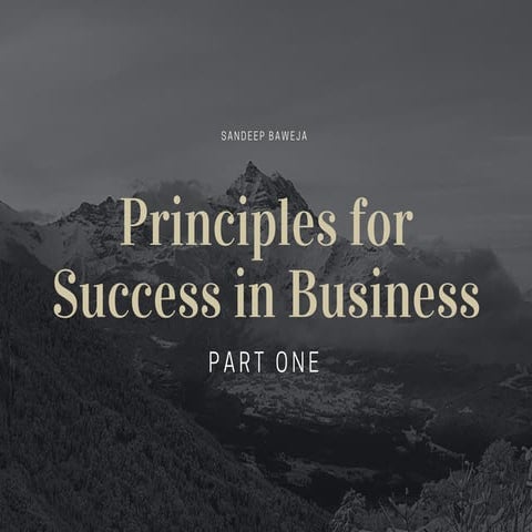Principles for Success in Business: Part One | PPT