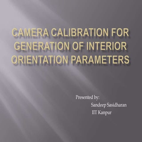 camera calibration | PPTX