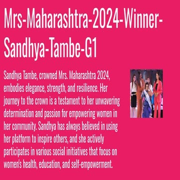 Mrs-Maharashtra-2024-Winner-Sandhya-Tambe-G1 | PPT