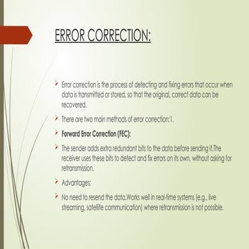 Error Correction........................ | PPTX