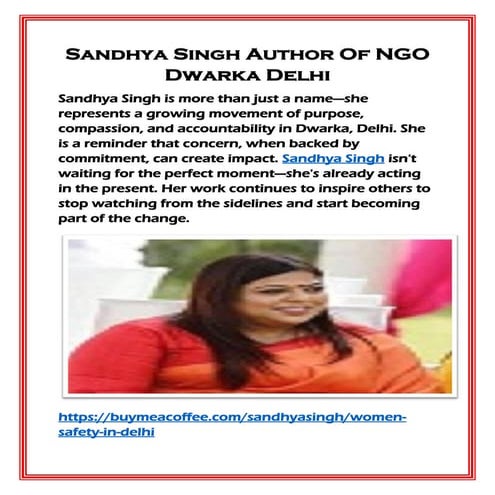 Sandhya Singh Author Of NGO Dwarka Delhi.pdf