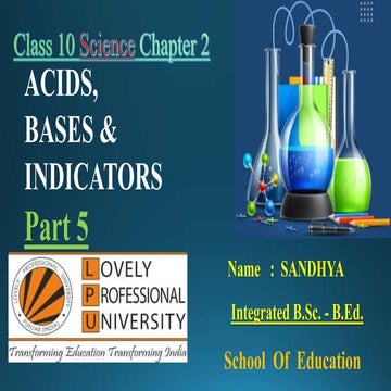 Acids, Bases & Indicators Part 5 | PPT