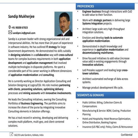 Sandip Mukherjee Profile | PPTX