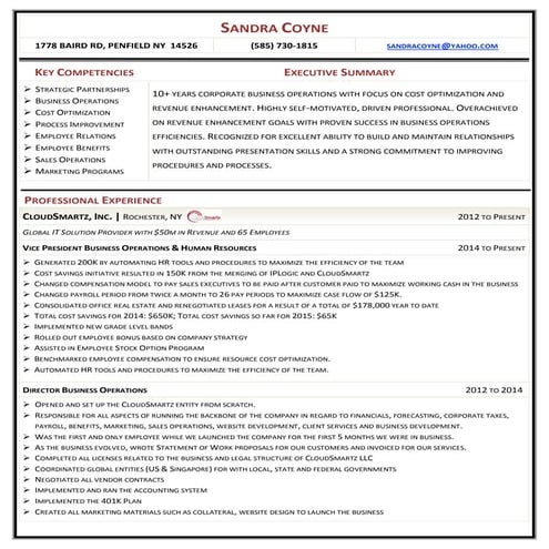 Sandra coyne resume v7[1] | PDF