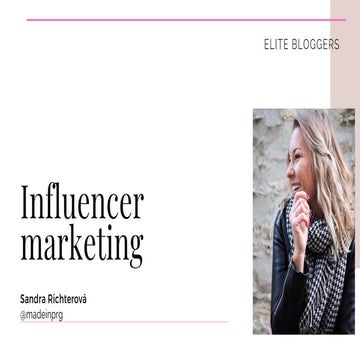 Sandra Richterova, Elite Bloggers - Instameet 2020 | PDF