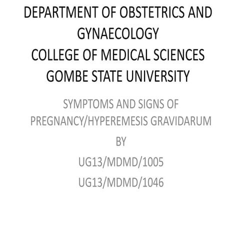 Presumptive, Probable and Positive Signs of Pregnancy | PDF