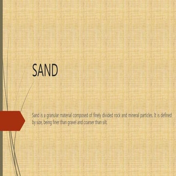 Sand as a building material | PPT