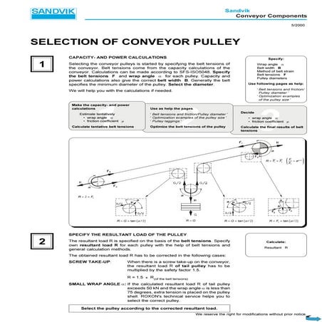 Belt conveyor example calculation | PDF