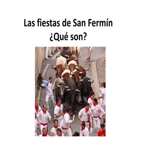 La fiesta de san fermín | PPT