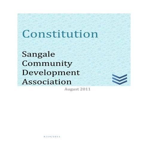 Sangale development association constitution | PDF
