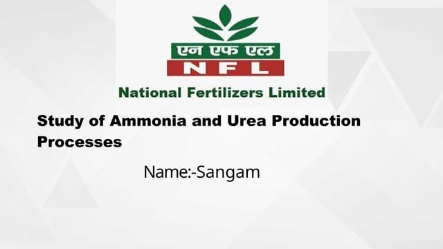 Urea manufacturing process | PPTX