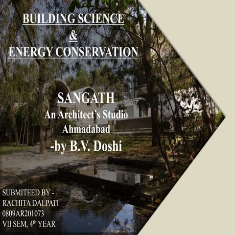 SANGATH - B.V DOSHI - AHMEDABAD - ARCHITECT OFFICE | PPTX