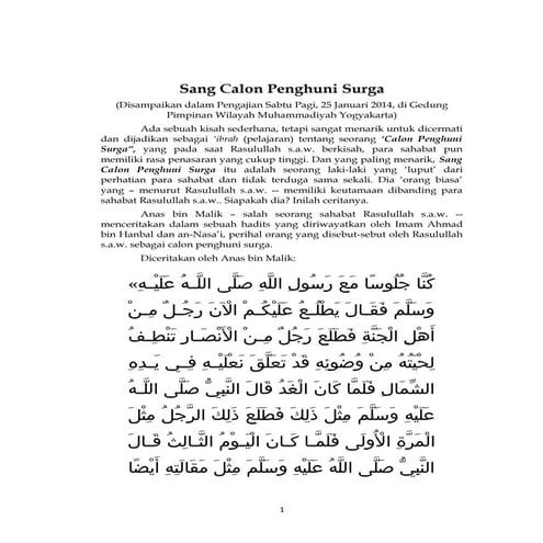 Sang calon penghuni surga | RTF