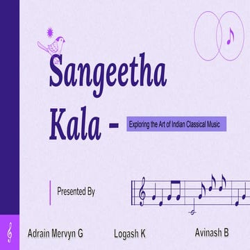 Sangeethakala ppt for the history and types of indian music | PPTX