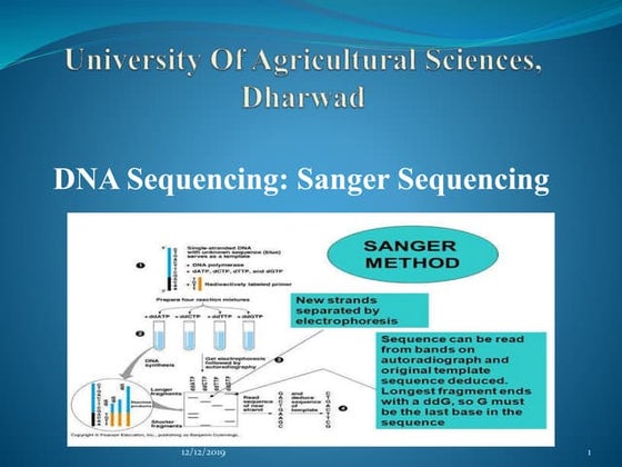 DNA Sequencing- Sanger's Method | PPTX | Chemistry | Science
