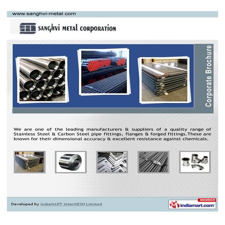 Sanghvi Metal Corporation,Mumbai, Stainless Steel & Carbon Steel pipe fittings | PDF