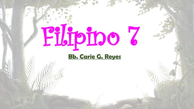 sanhi at bunga powerpoint presentation for filipino | PPTX