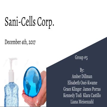 Sani-Cells Corp Development & Promotion Strategy | PPT