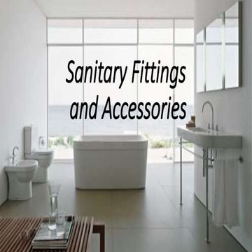 Sanitary Installation and Appliances | PDF