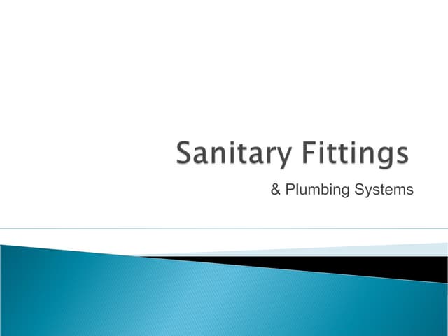 WATER SUPPLY AND PLUMBING SERVICES | PPTX