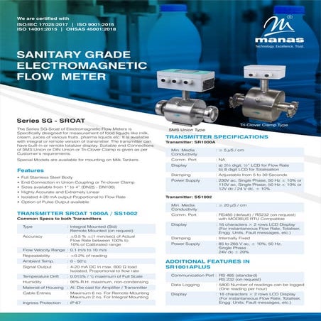 Model Approved Food/ sanitary Grade Flow Meter | PDF