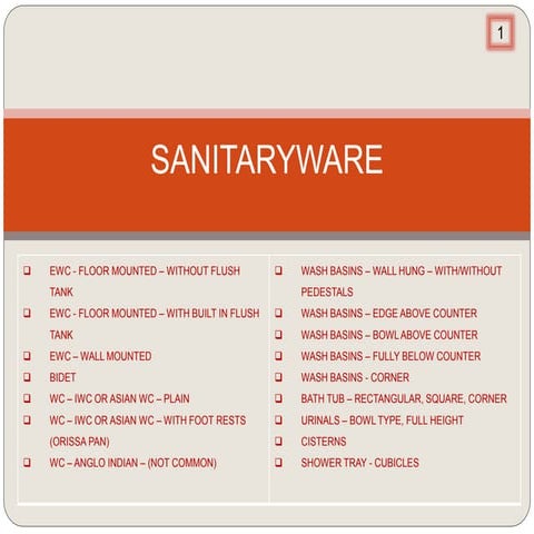 Sanitaryware | PPTX