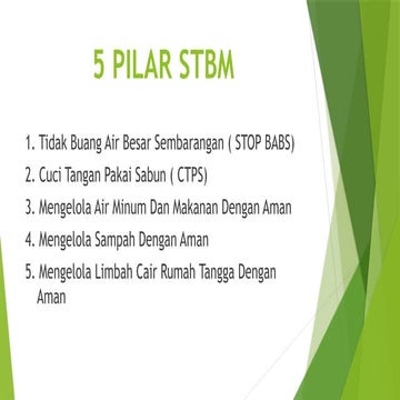 PENGANTAR 5 PILAR STBM PENYULUHAN KADER STBM | PPT