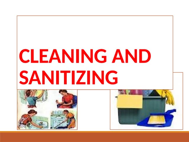 Lesson 5 Cleaning and Sanitizing Tools and Equipment | PPTX