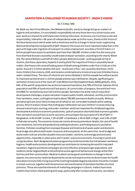 WASH( Water Sanitation and Hygiene) by Dr Sushma Singh | PDF