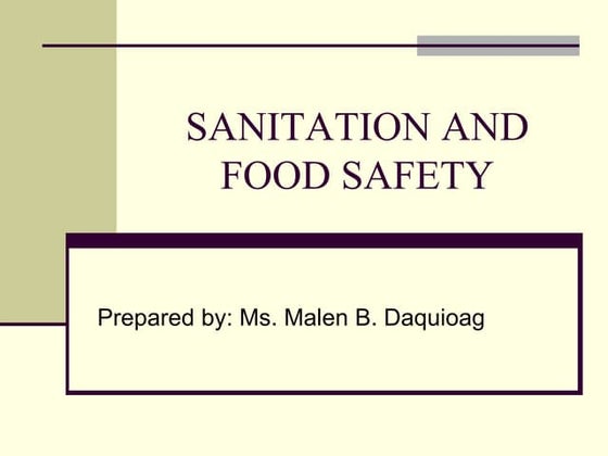 proper food handling, food safety, and sanitation practices | PPTX ...