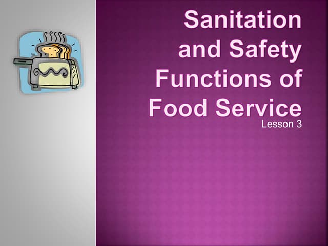 Personal Hygiene in Food Production | PDF