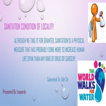 Sanitation condition of locality | PPTX