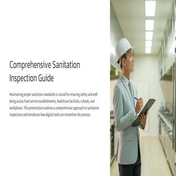 Sanitation Inspection checklist with eAuditor Audits & Inspections | PDF
