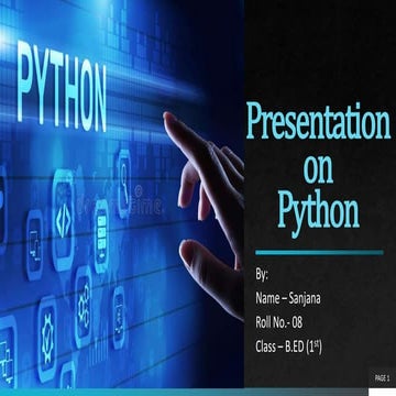 Sanjana Python Presentation Comp Science Pptx