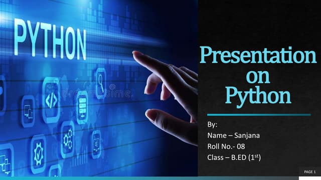 Sanjana Python Presentation Comp Science Pptx