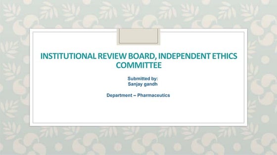 Brief Introduction to ICH E6 (R3) guidelines | PPT