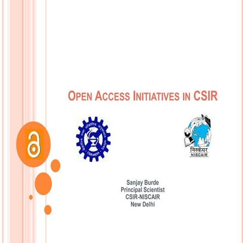 Open access initiative at CSIR | PPTX