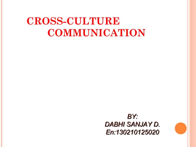 Cross-Cultural Communication | PPT