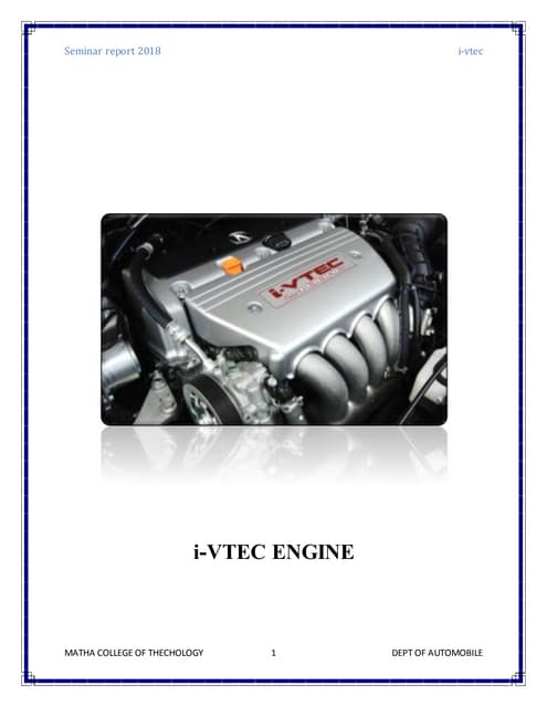 Variable Valve Timing | PPTX